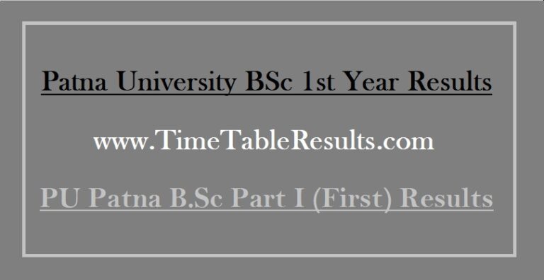 PATNA UNIVERSITY BSC 1st Year Result 2023 – पीयू पटना Results